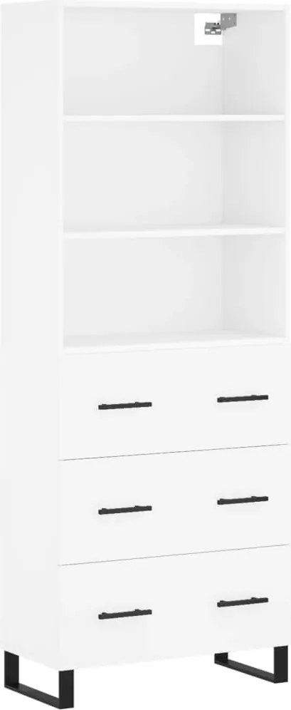 Skříň highboard bílá 69,5 x 34 x 180 cm kompozitní dřevo 3189405
