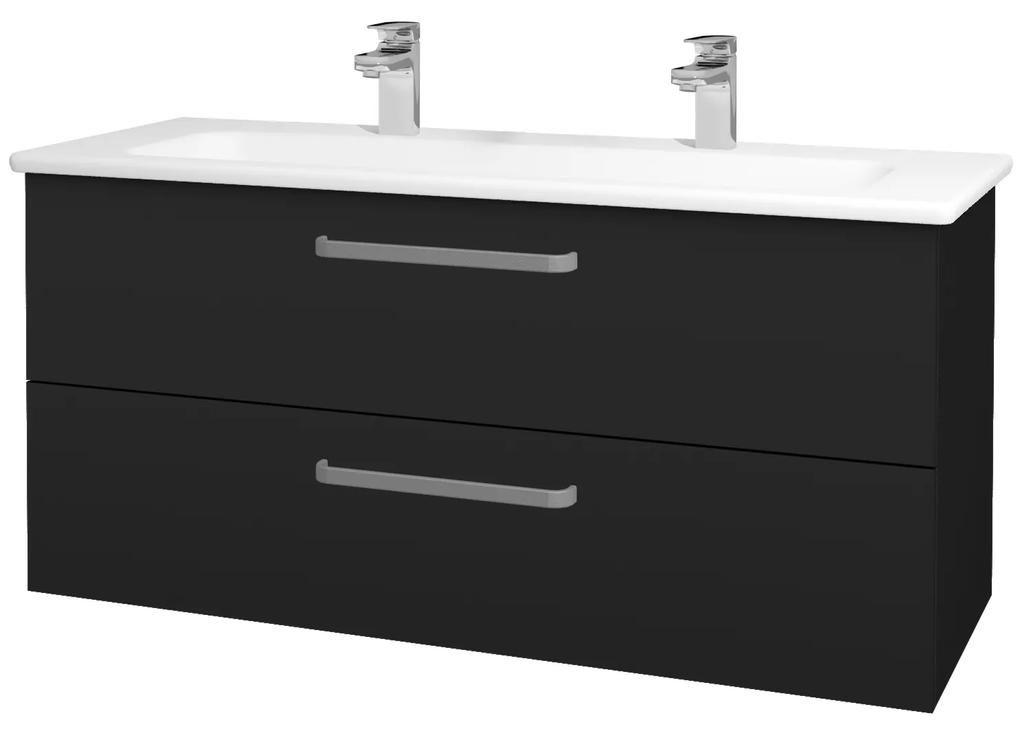 Dřevojas Koupelnová skříň GIO SZZ2 120 Varianta: N01 Bílá lesk / Úchytka T03 / L01 Bílá vysoký lesk