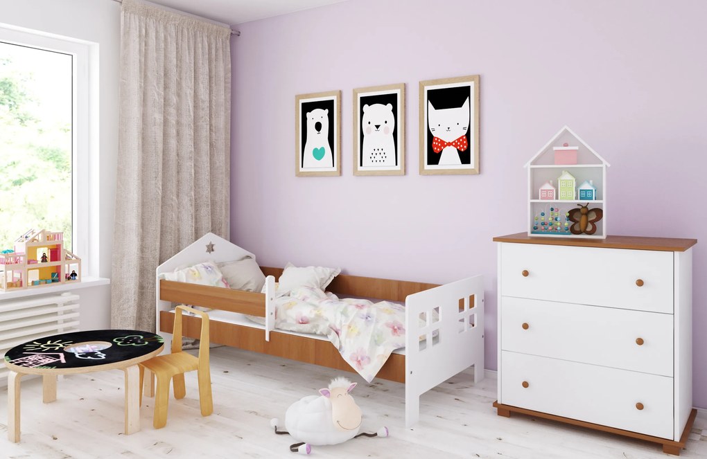 BabyBeds Dětská postel POLA Velikost postele: 160x80 cm, Barevné provedení: Modrá, Úložný prostor: Ano, s úložným prostorem Bílá