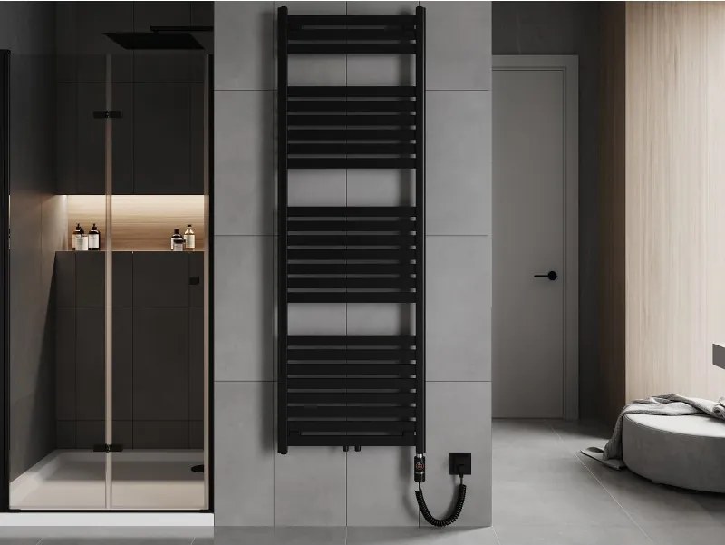 Mexen Uran, elektrické topné těleso 1800x600 mm + topná tyč 900 W, černá, W105-1800-600-2900-70