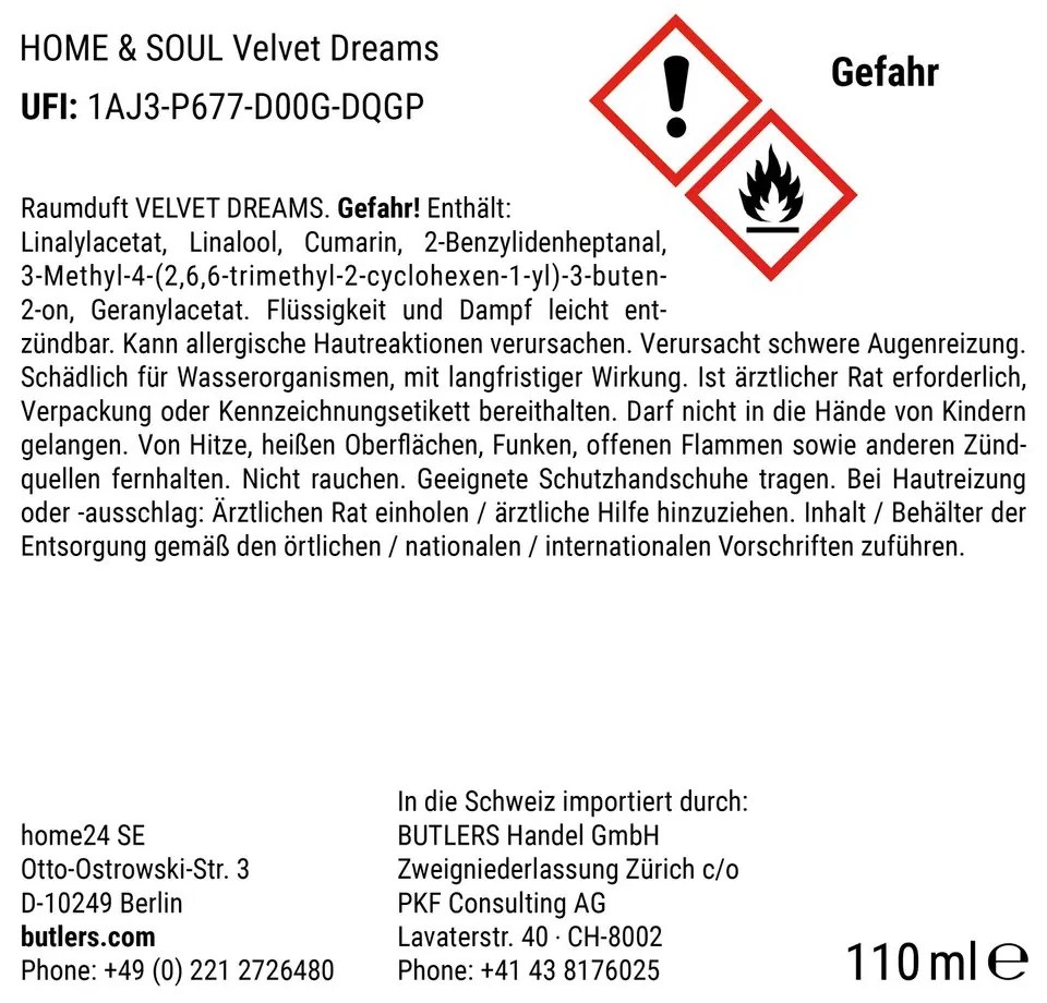 HOME & SOUL Vůně do bytu Velvet Dreams 110 ml