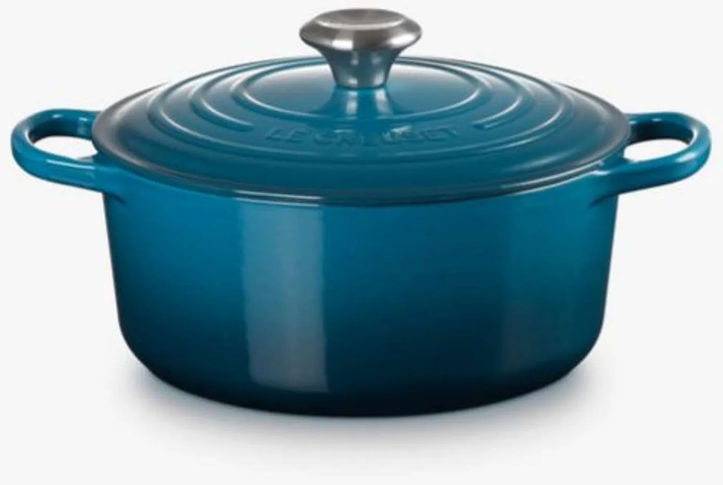 Le Creuset Signature - Pekáč kruhový s poklicí, objem 4,2 l, deep teal 21177246422430