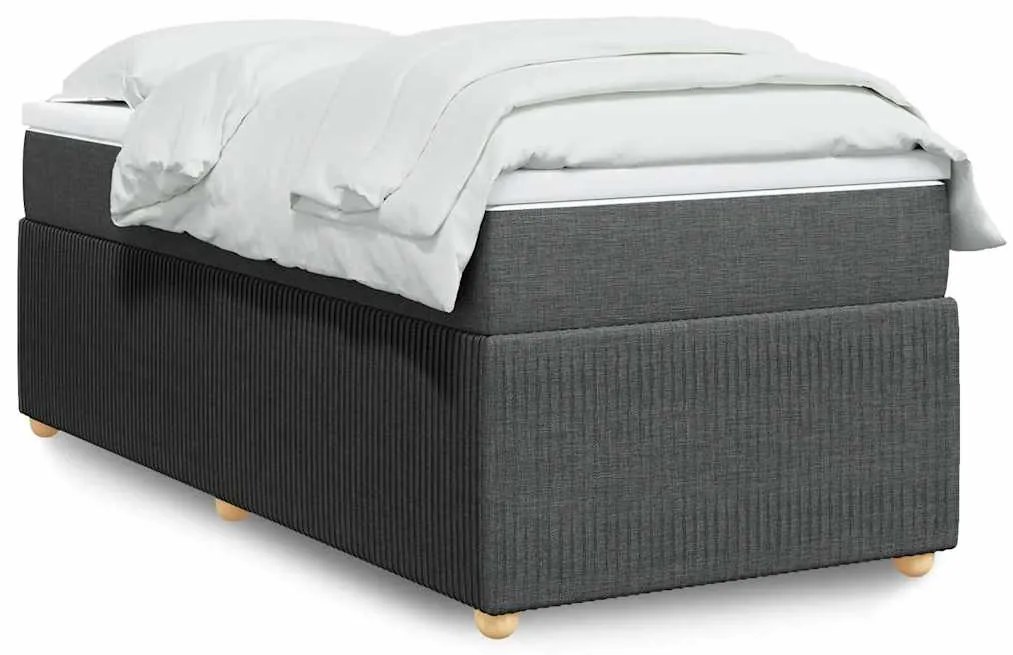 Box spring postel s matrací tmavě šedá 90x190 cm textil 3285533