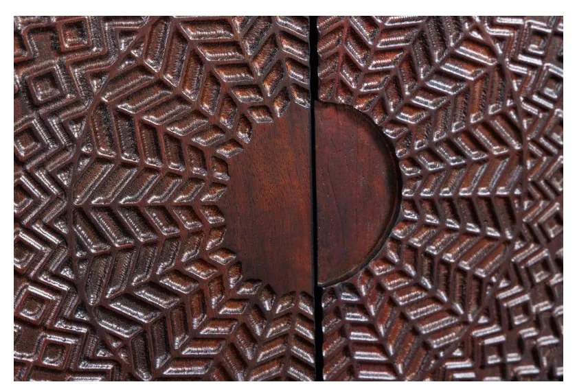 Massive home | Černá designová komoda Black Mandala 160cm