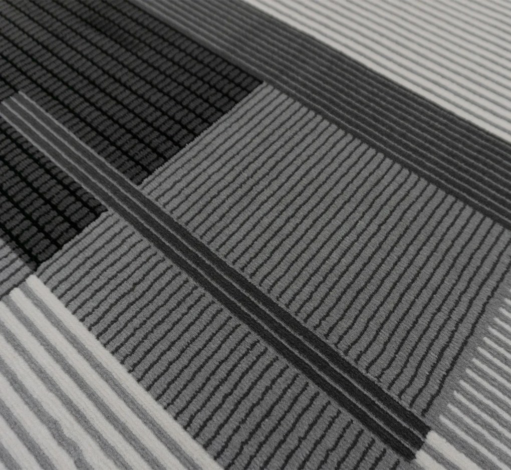 BE Koberec Lotus 9303 GREY - šedý obdélníkový Rozměr: 50x80 cm