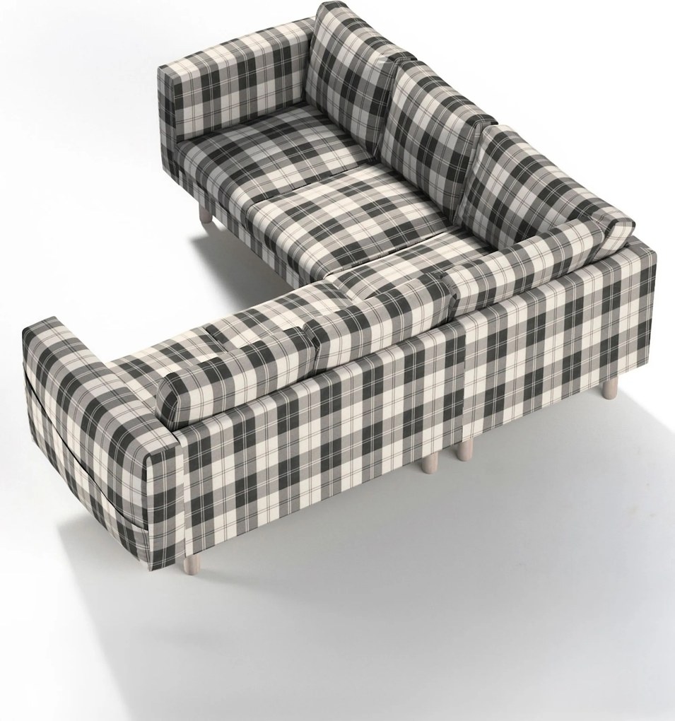 Potah na pohovku IKEA Norsborg rohová 4-místná barva černá látka pletený vzor, vzorované