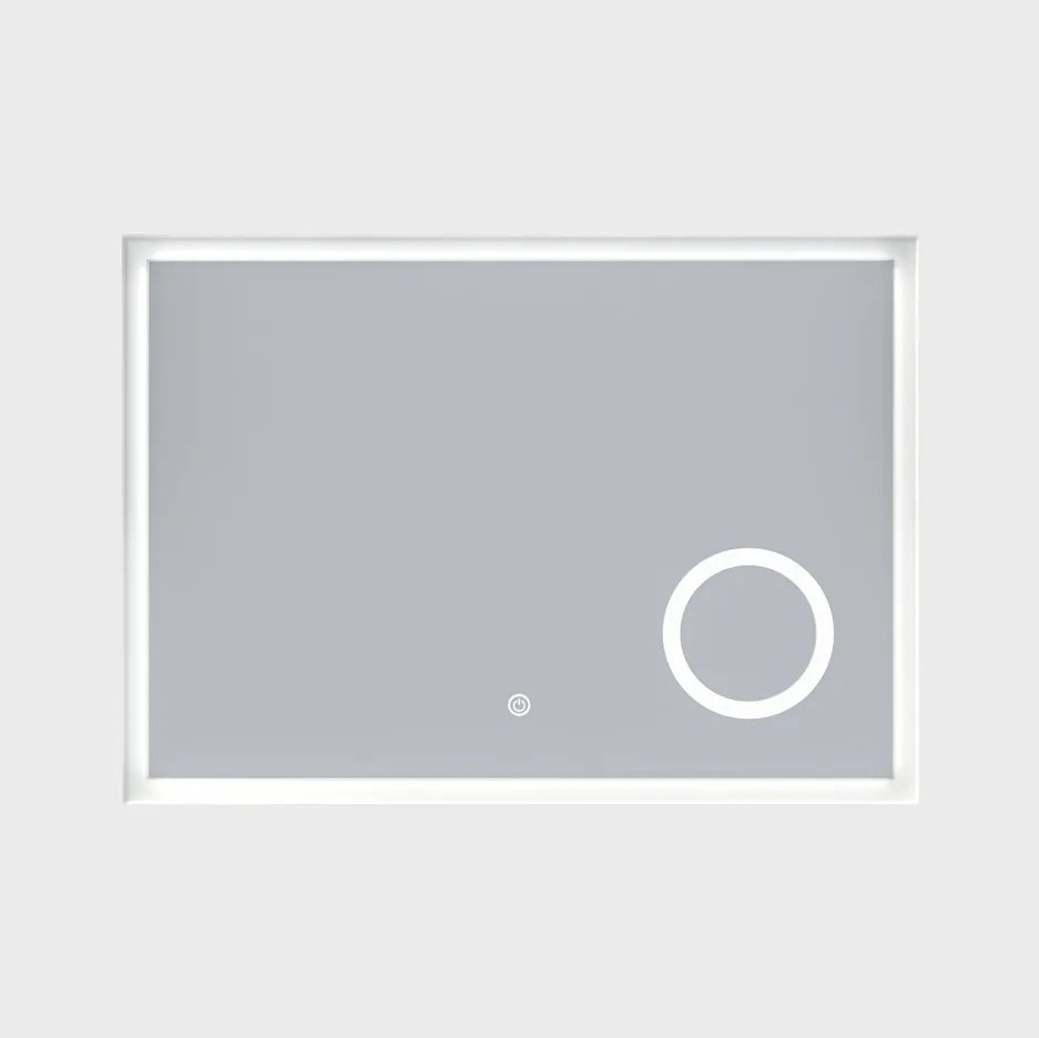 Erga Luna, LED zrcadlo 70x50cm s kosmetickým zrcadlem 3x zvětšení, 1840 lm, 6500K, přední/zadní osvětlení, ERG-V01-124-7050-00