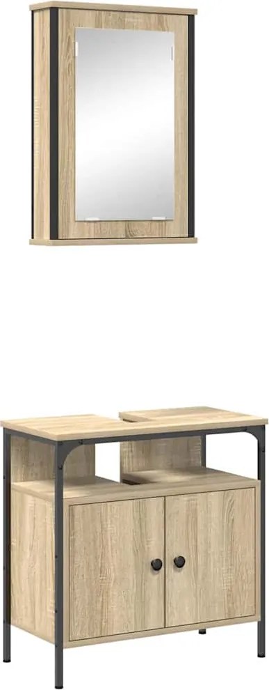 Sada koupelnového nábytku 2 ks Hnědá 60 x 30 x 60 cm 3345132