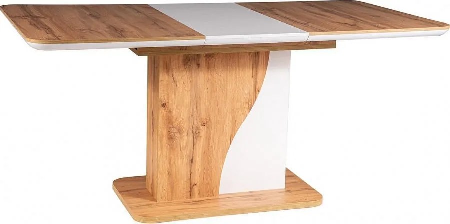 Casarredo - Komfort nábytek Rozkládací jídelní stůl SYRIUSZ 120x80, dub wotan/bílá mat