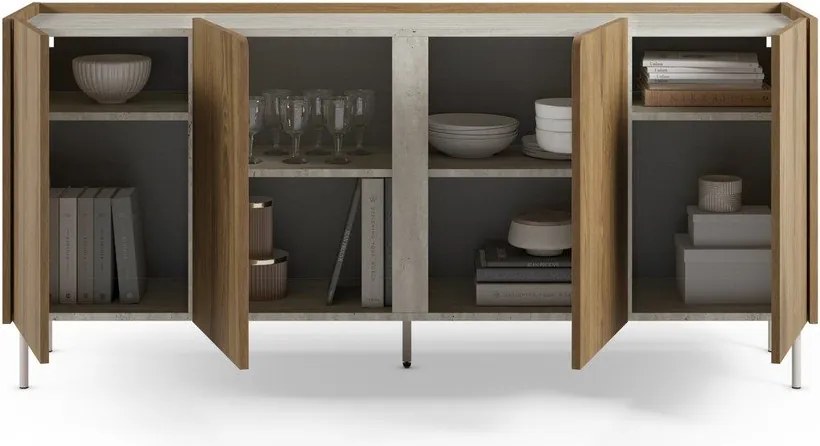 Komoda v dekoru dubu v přírodní barvě 180x83x40,5 cm Lucile – Marckeric