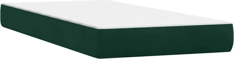 Postel Box Spring bez matrace tmavě zelená 200x220 cm samet 3315894