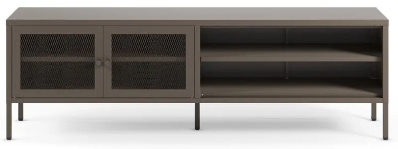 Šedý kovový TV stolek 160x50x35 cm Fayna – Marckeric