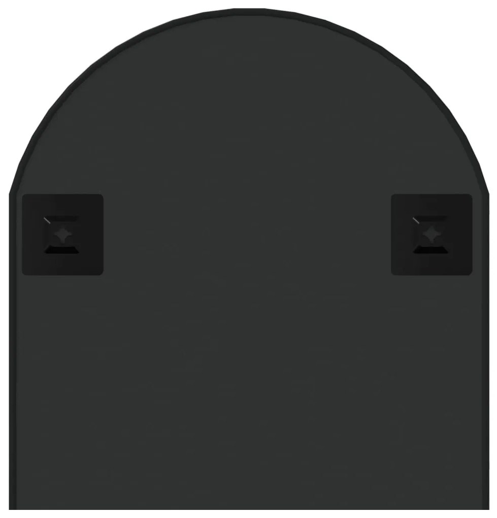 Nástěnné zrcadlo černé 90x40 cm oválné - Default Title