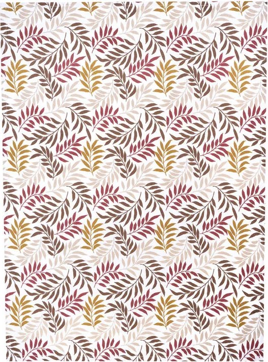 SCANquilt utěrka DEKORO větvičky hnědorezavá 50 x 70 cm