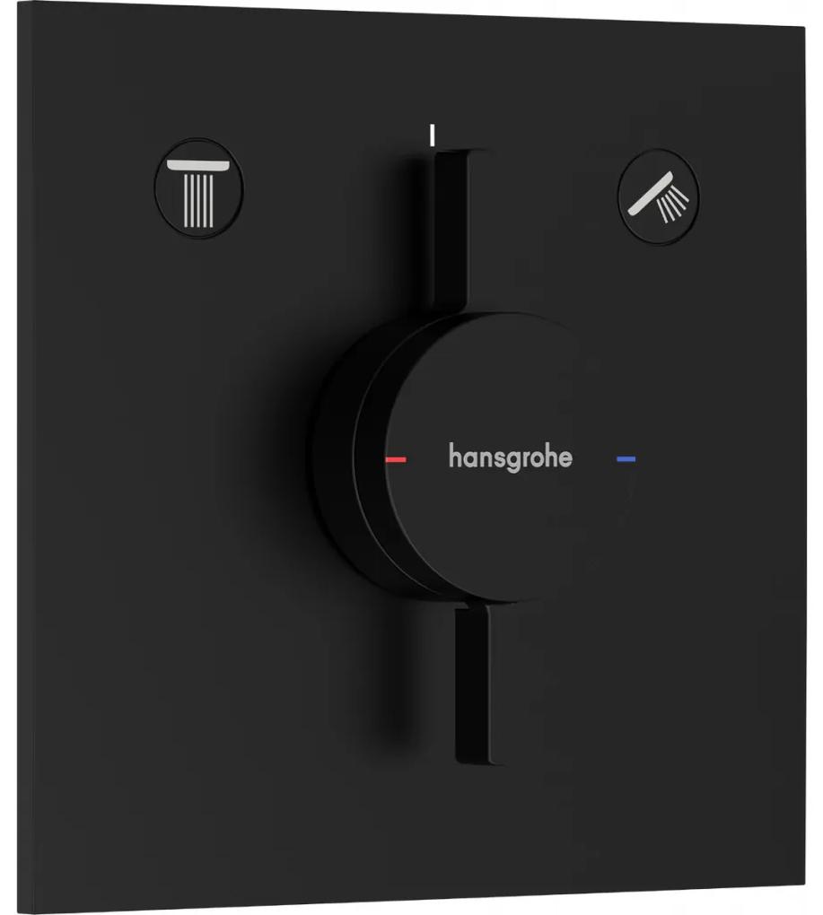 Hansgrohe DuoTurn E - Baterie pod omítku pro 2 spotřebiče, černá matná 75417670