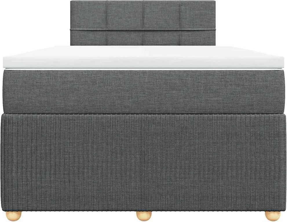 Box spring postel s matrací tmavě šedá 120x200 cm textil 3287424