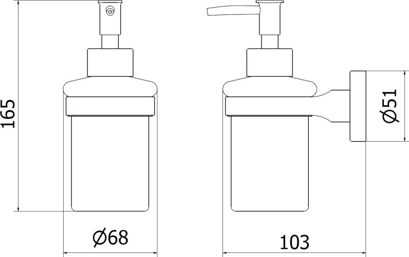 Mexen Remo, dávkovač mýdla, broušená ocel, 70507388-97