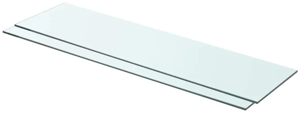 Policové desky 2 ks sklo čiré 80 x 20 cm 3051574