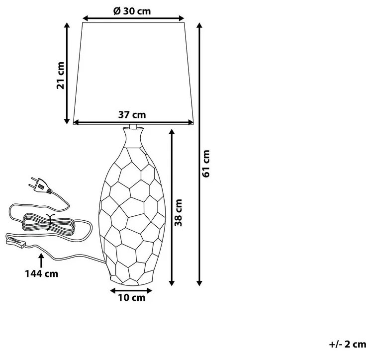 Stolní lampa TORI Beliani