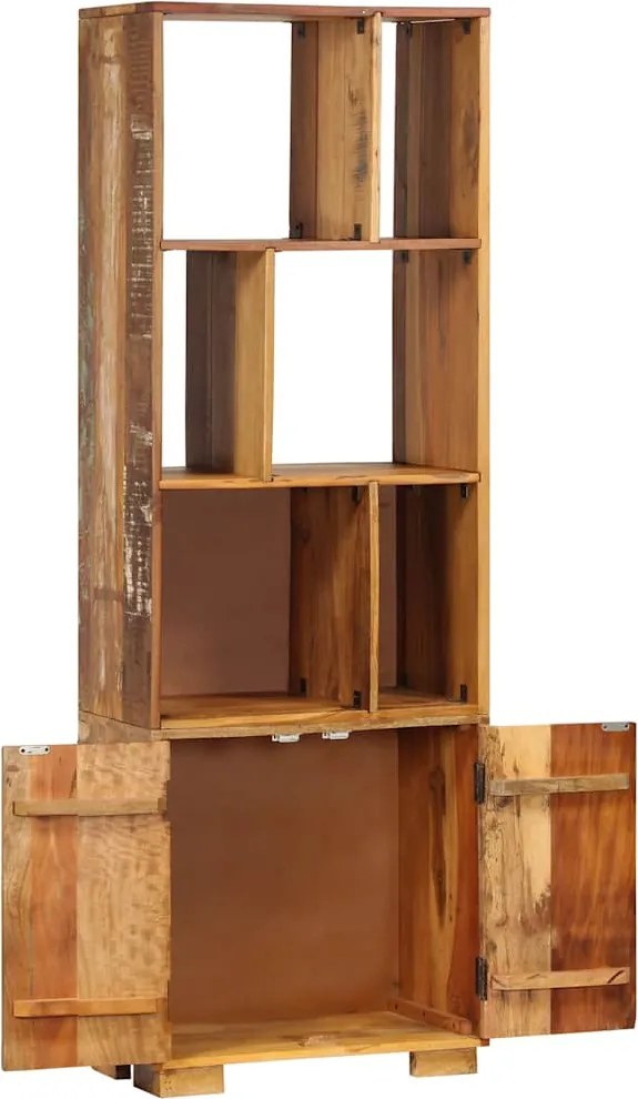 Police na knihy 60 x 35 x 180 cm masivní recyklované dřevo 247480