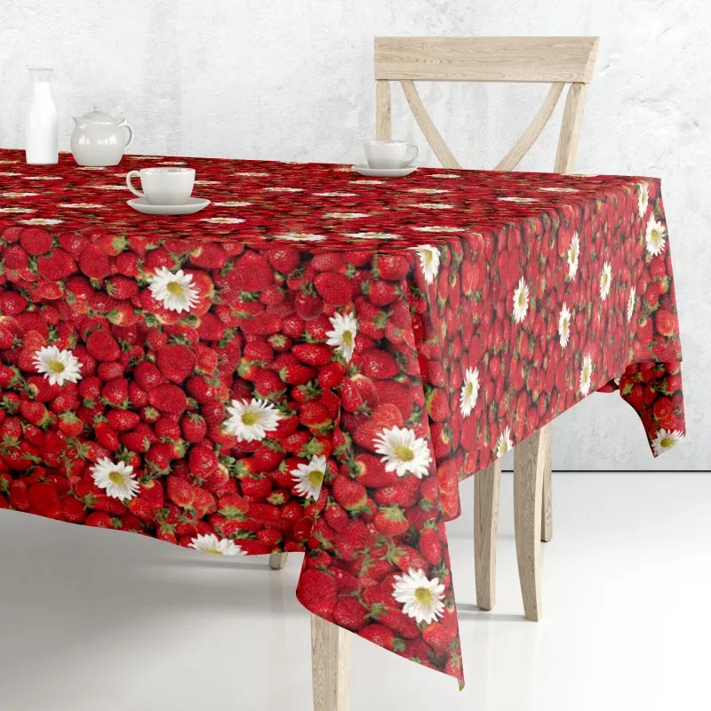 Ubrus PVC FL-1156 - Jahody (různé velikosti)