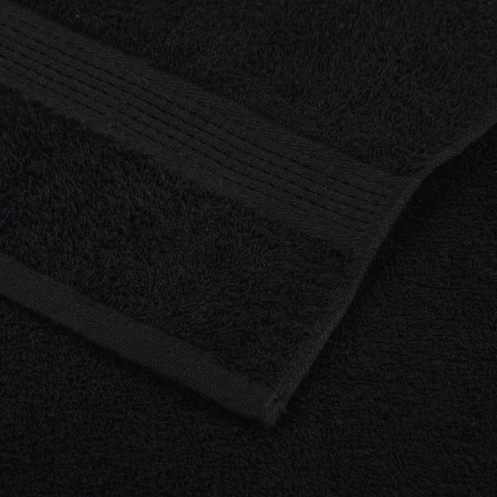 Ručníky FROGN 10 ks černé 100x150 cm 360 g/m² 136958