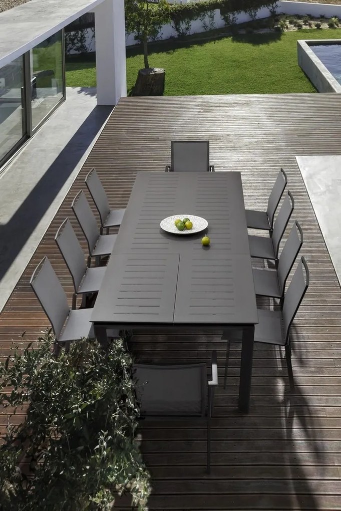 BIZZOTTO Rozkládací zahradní stůl KONNOR 200x110 cm antracit 0662274