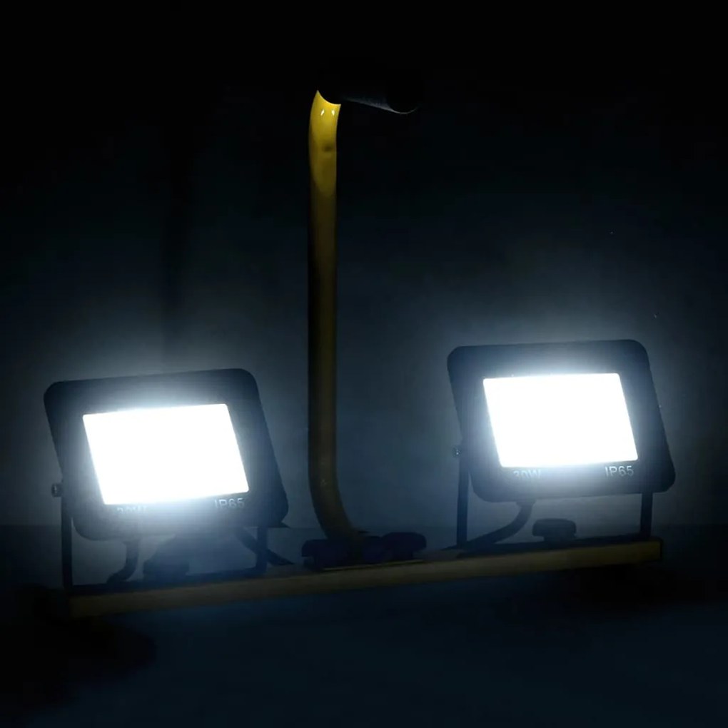 LED reflektor s rukojetí 2 x 30 W studené bílé světlo 149650