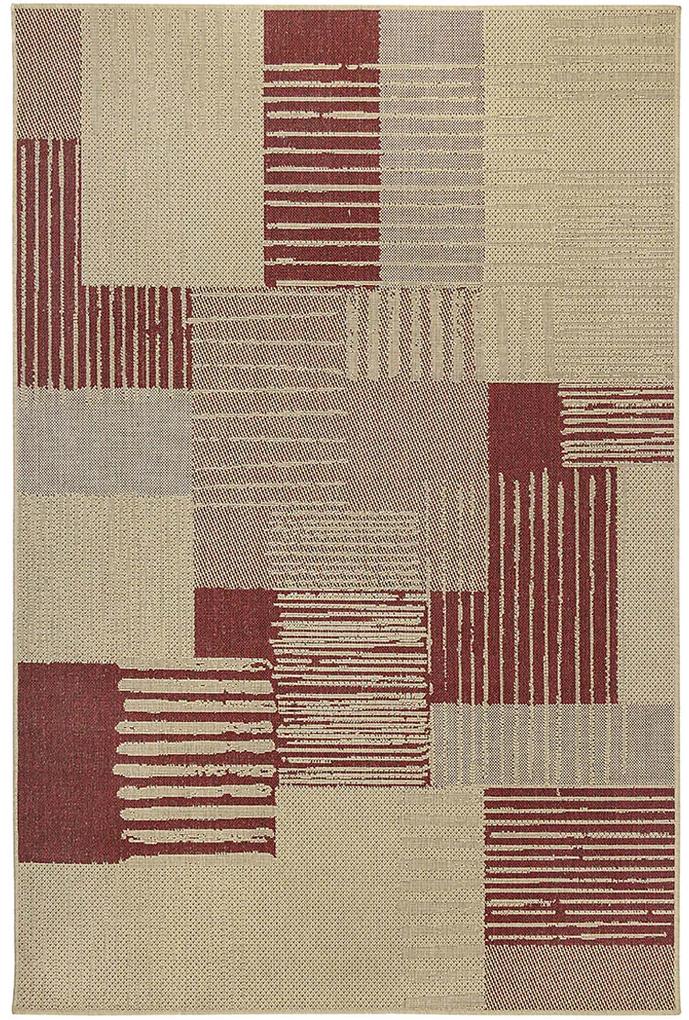 Koberce Breno Kusový koberec SISALO 706/O44P, Červená, Vícebarevné, 160 x 230 cm