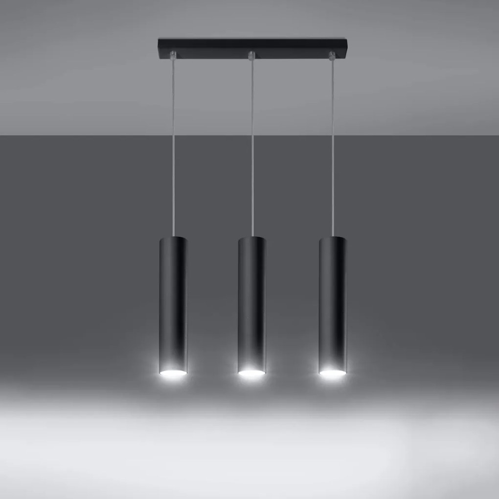 Sollux Lighting Závěsné svítidlo LAGOS 3L černé