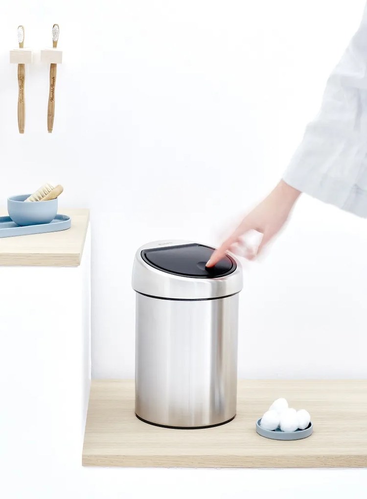 Brabantia dotykový odpadkový koš na stěnu Touch Bin 3L, matná ocel,363986