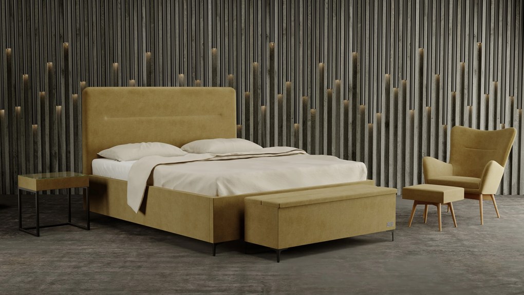 Materasso Čalouněná postel SOUL boxspring ROZMĚR: 2x (100x200) cm - boxspring
