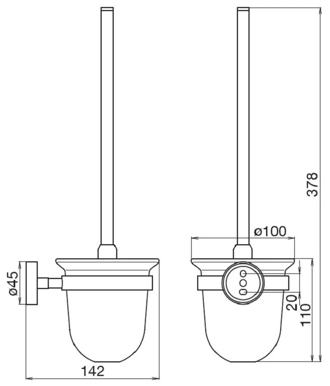 WC kartáč Plano Davos Ring