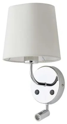 Redo Nástěnná LED lampa Piccadilly 1xE27 + LED 3W Barva: Bronzová, Barva stínidla: béžová