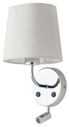 Redo Nástěnná LED lampa Piccadilly 1xE27 + LED 3W Barva: Bronzová, Barva stínidla: slonovinová
