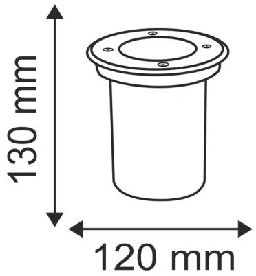 Venkovní nájezdové svítidlo COMETA 1xGU10/50W/230V IP65