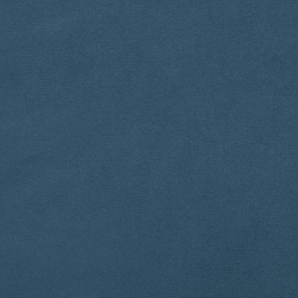 Taštičková matrace tmavě modrá 140 x 190 x 20 cm samet,  347792