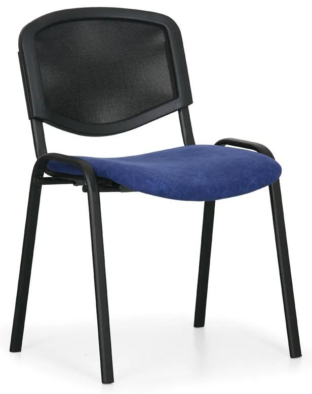 Konferenční židle Viva Mesh - černé nohy, modrá / černá