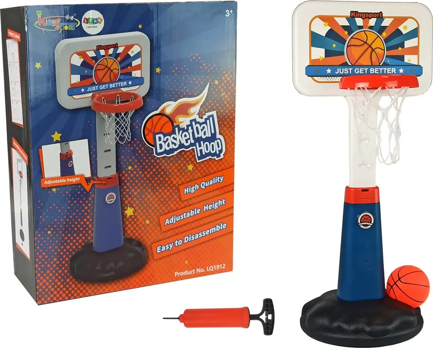 LEAN Toys Dětská sada na basketbal – koš, týmová hra, 125 cm