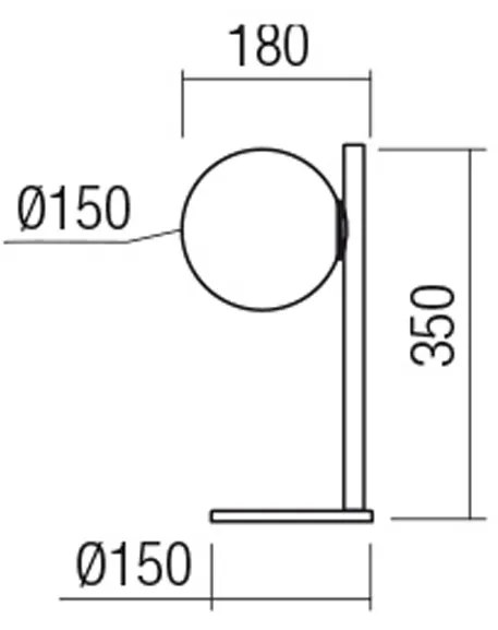 Redo 01-2650 stolní lampa Talis matně černá, E14, 35cm