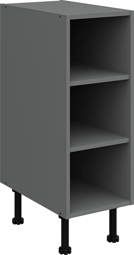 Kuchyňská linka ARIA pi | 300 cm | UNI dvířka | EXTRA VYSOKÁ | ANTIFINGER povrch | antracit/šedá grafit