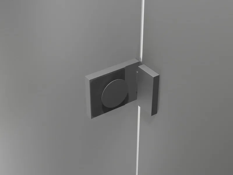 Mexen Lunar, výklopný sprchový kout levý 90 x 80 cm, 8mm čiré sklo, grafitový profil, 834-090-080-95-00-L