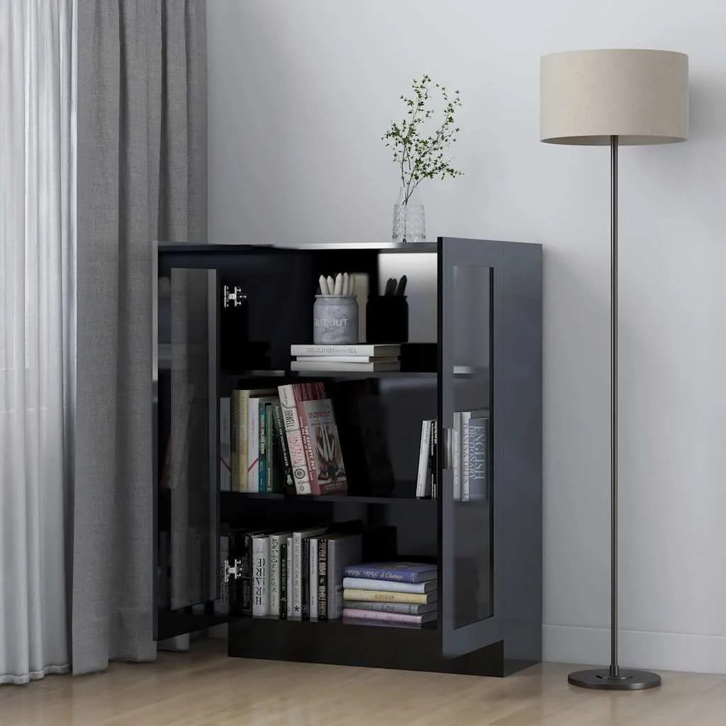 vidaXL Vitrína 82,5 x 30,5 x 115 cm kompozitní dřevo [802755] Barva: Bílá