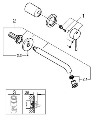 GROHE 19967AL1 - Umyvadlová baterie ESSENCE 230 mm grafit