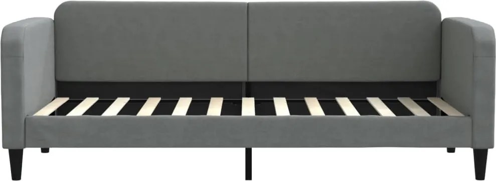 Válenda s matrací tmavě šedá 80 x 200 cm textil 3196794