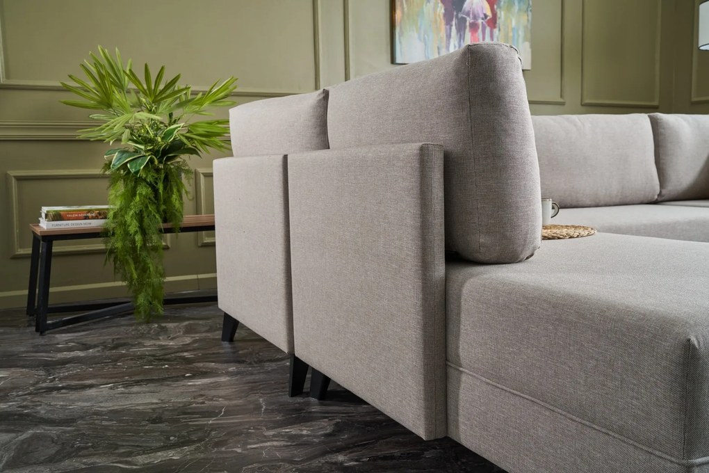 Hanah Home Šestimístná pohovka EFSUN krémová 300 cm