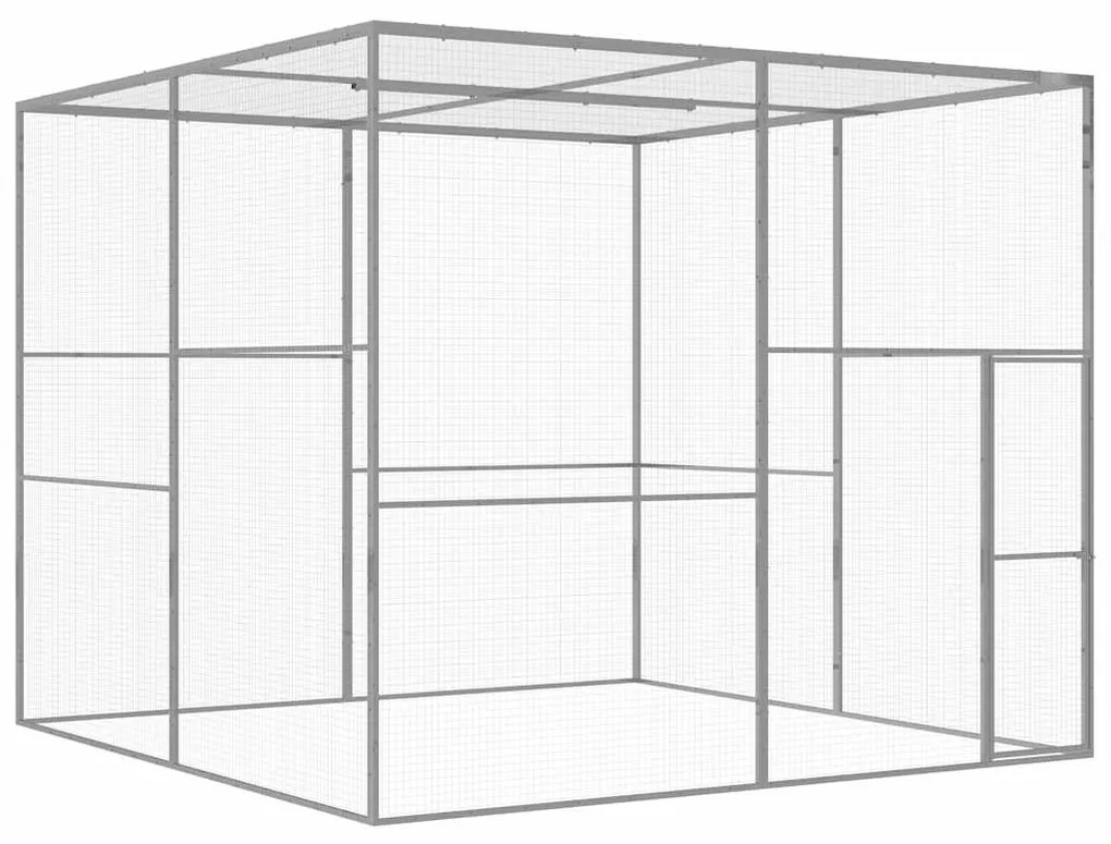 Klec pro kočky 3 x 3 x 2,5 m pozinkovaná ocel