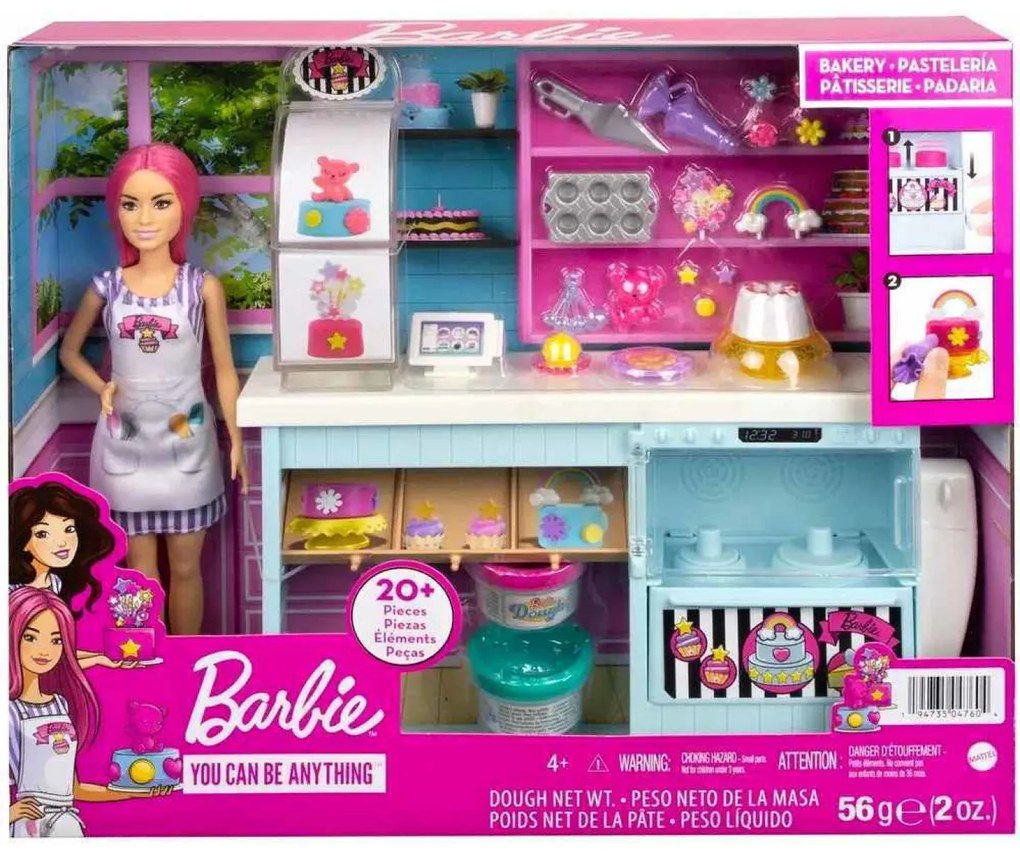 Mattel barbie herní set pekárna, hgb73