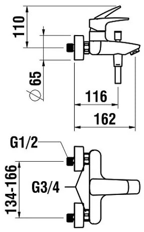 Laufen Laurin Vanová nástěnná baterie, s příslušenstvím, PVD titan černá matná HF500760428600