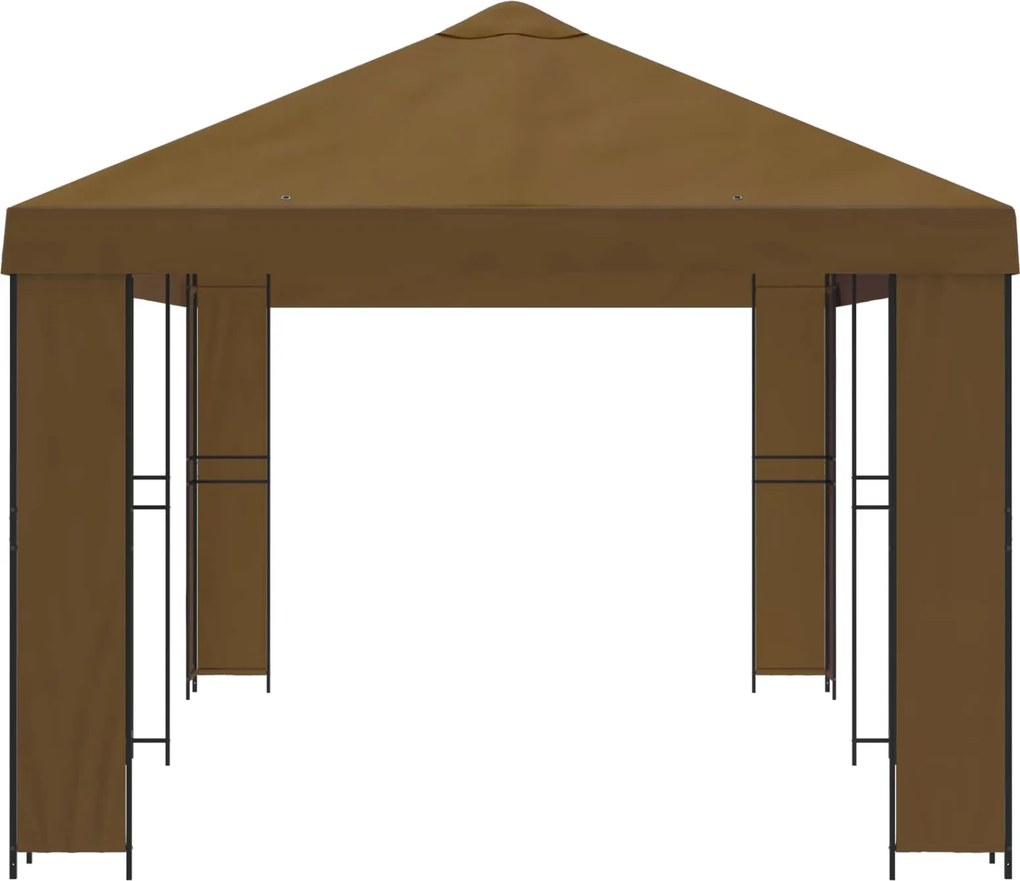 Zahradní altán 6 x 3 m Taupe Polyester a ocel 190 gsm 3376012